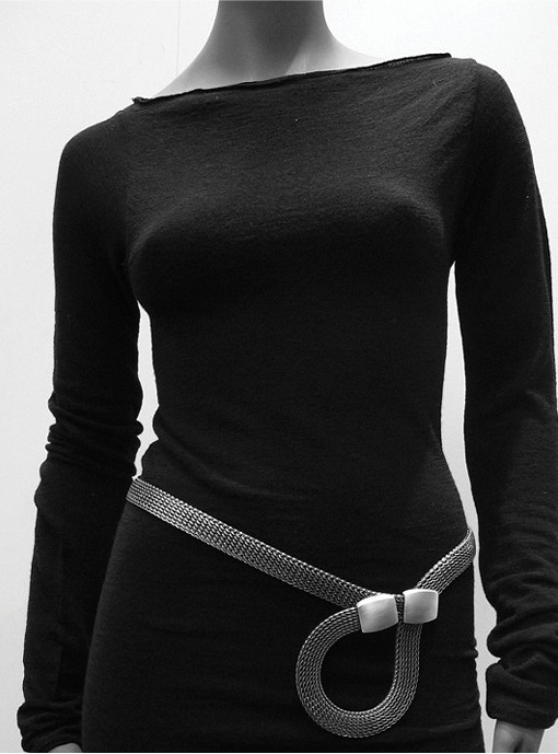 Silver silver belt - chain mail design by Sarah Pacini
