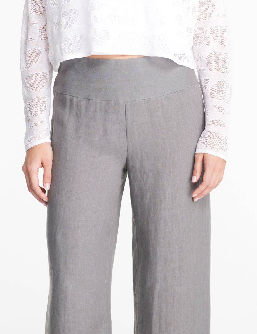Grey linen linen pants - chloé by Sarah Pacini