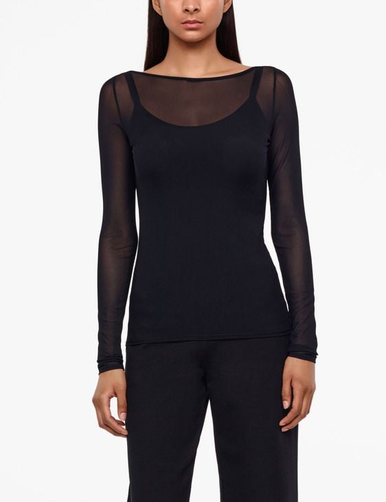 Black translucent top – khaliya by Sarah Pacini