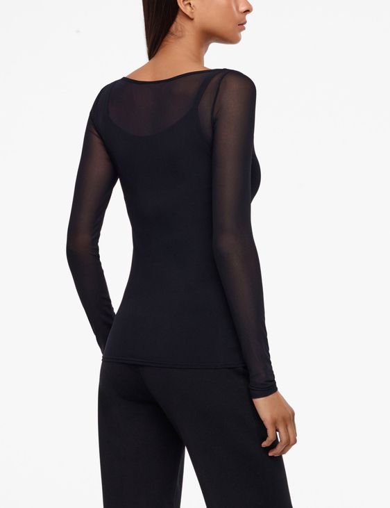 Black translucent top - khaliya by Sarah Pacini