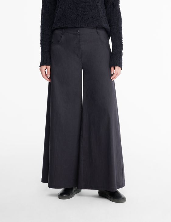 Pantalon détails jeans - jambes larges Sarah Pacini - Bleu
