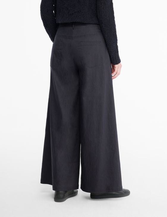 Pantalon détails jeans - jambes larges Sarah Pacini - Bleu
