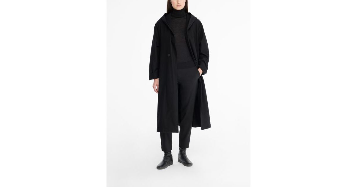 Black wool felt wool coat - gendercool by Sarah Pacini