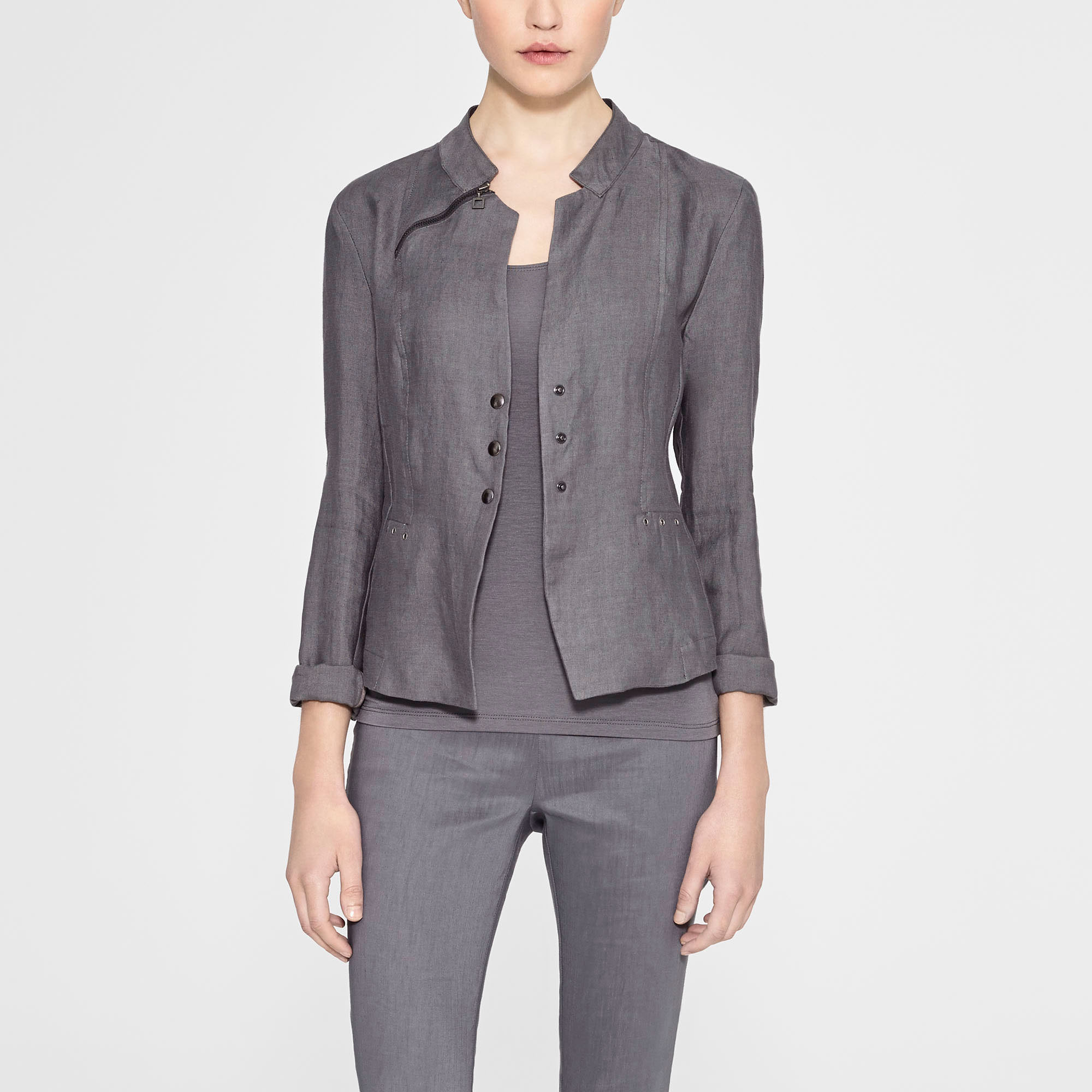 linen short jacket by Sarah Pacini