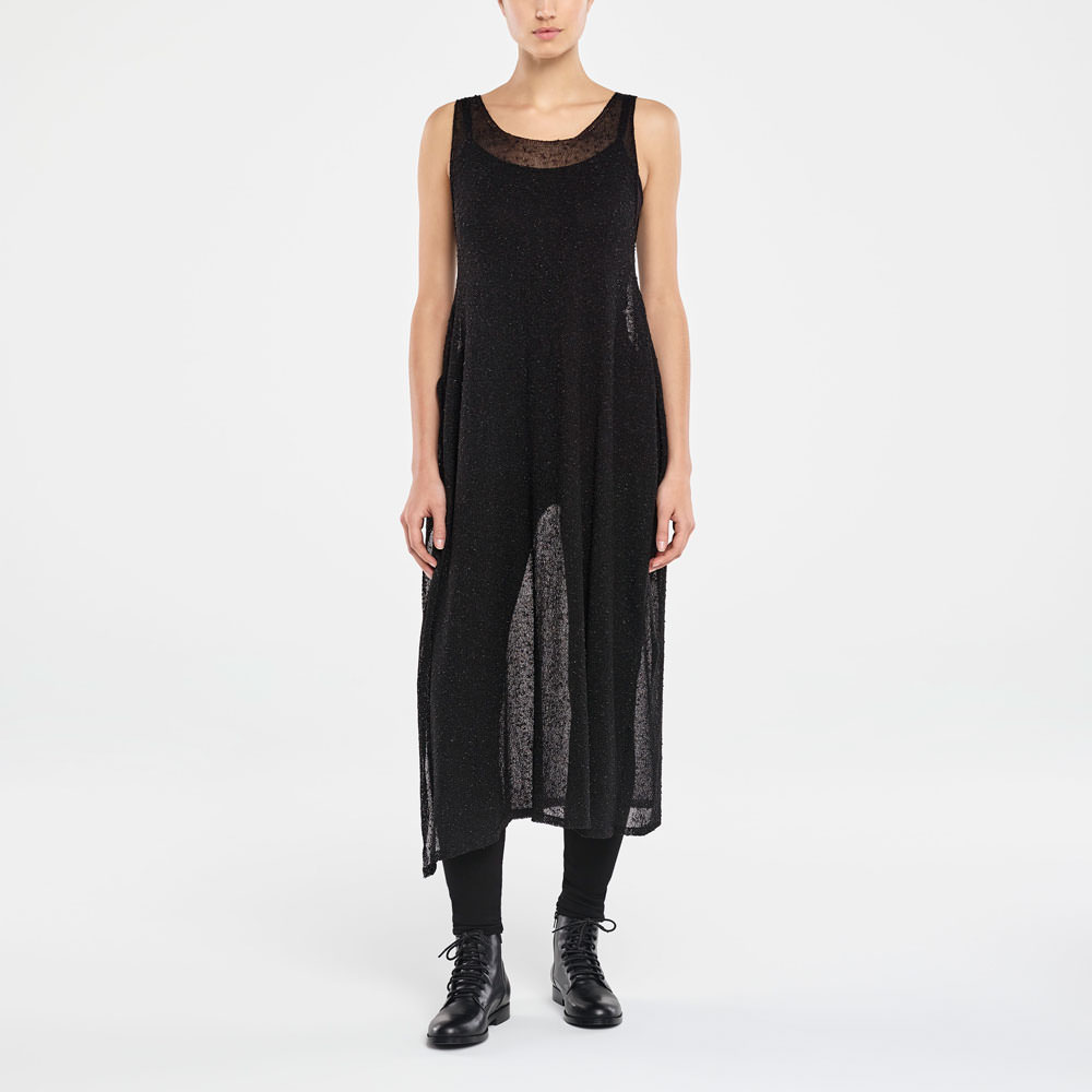 Black translucent dress - brilliant knit by Sarah Pacini