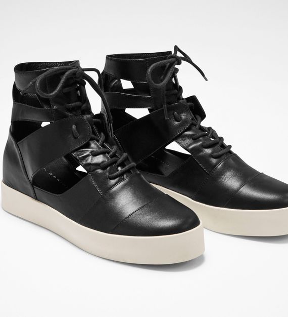 Black nylon sneakers by Sarah Pacini